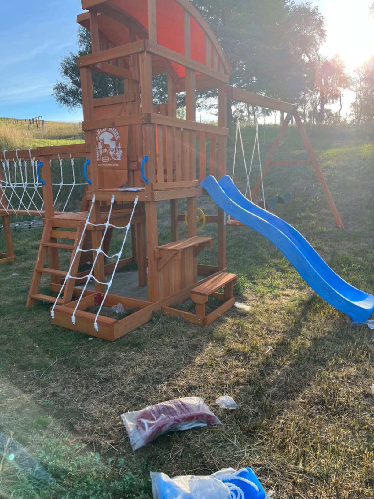 $87/mo - Finance Little Tikes Bobcat Ridge Wood Backyard Playset Climb ...