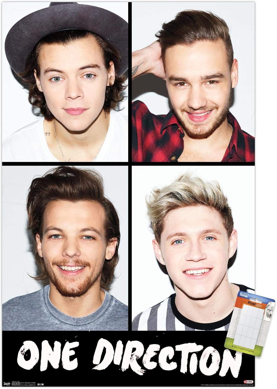 Amazon.com: Trends International One Direction-Grid Wall, 14.725 in x ...