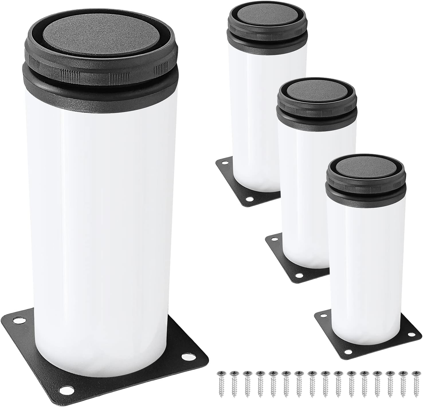 Amazon.com: suiwotin 4pcs 6 Inch (150mm) Stainless Steel Furniture Legs ...