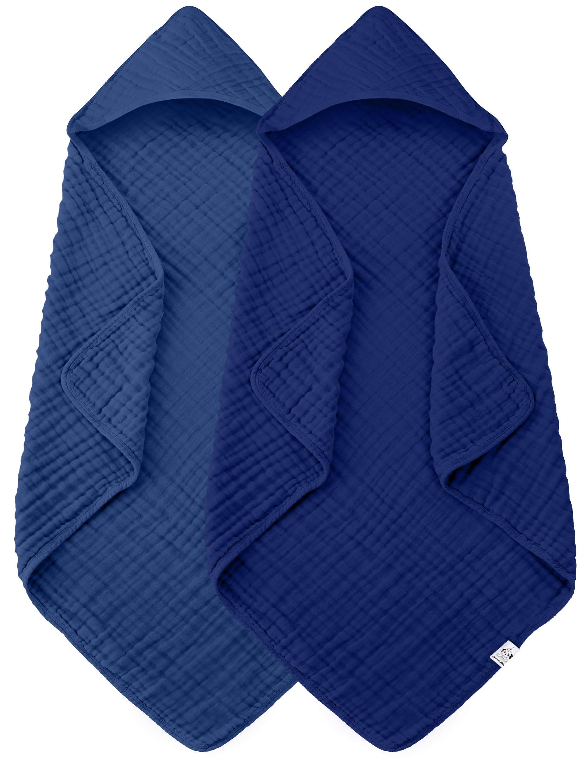 Amazon.com: Spotted Play 2 Pack Hooded Baby Towels - 100% Muslin Cotton ...