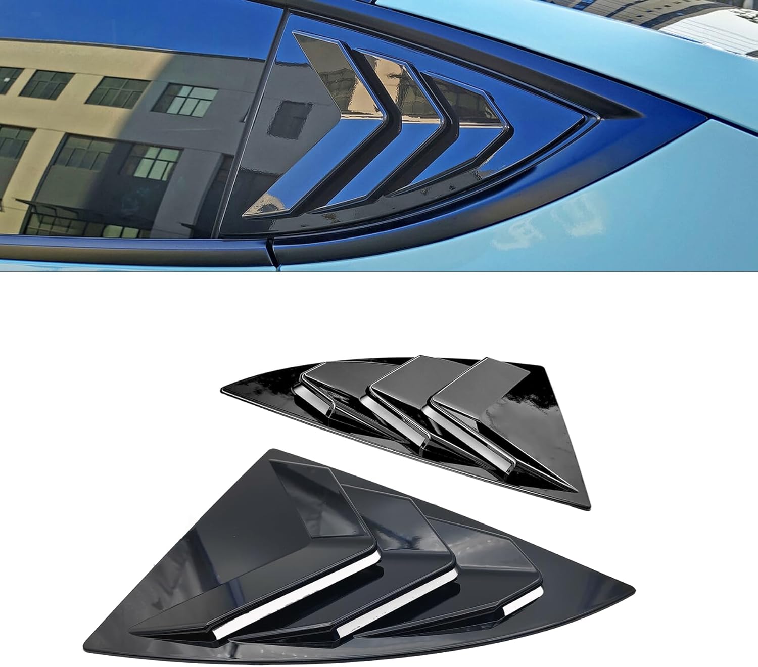 Amazon.com: 2 PCS Rear Side Window Louvers Fit for Tesla Model Y 2020 ...