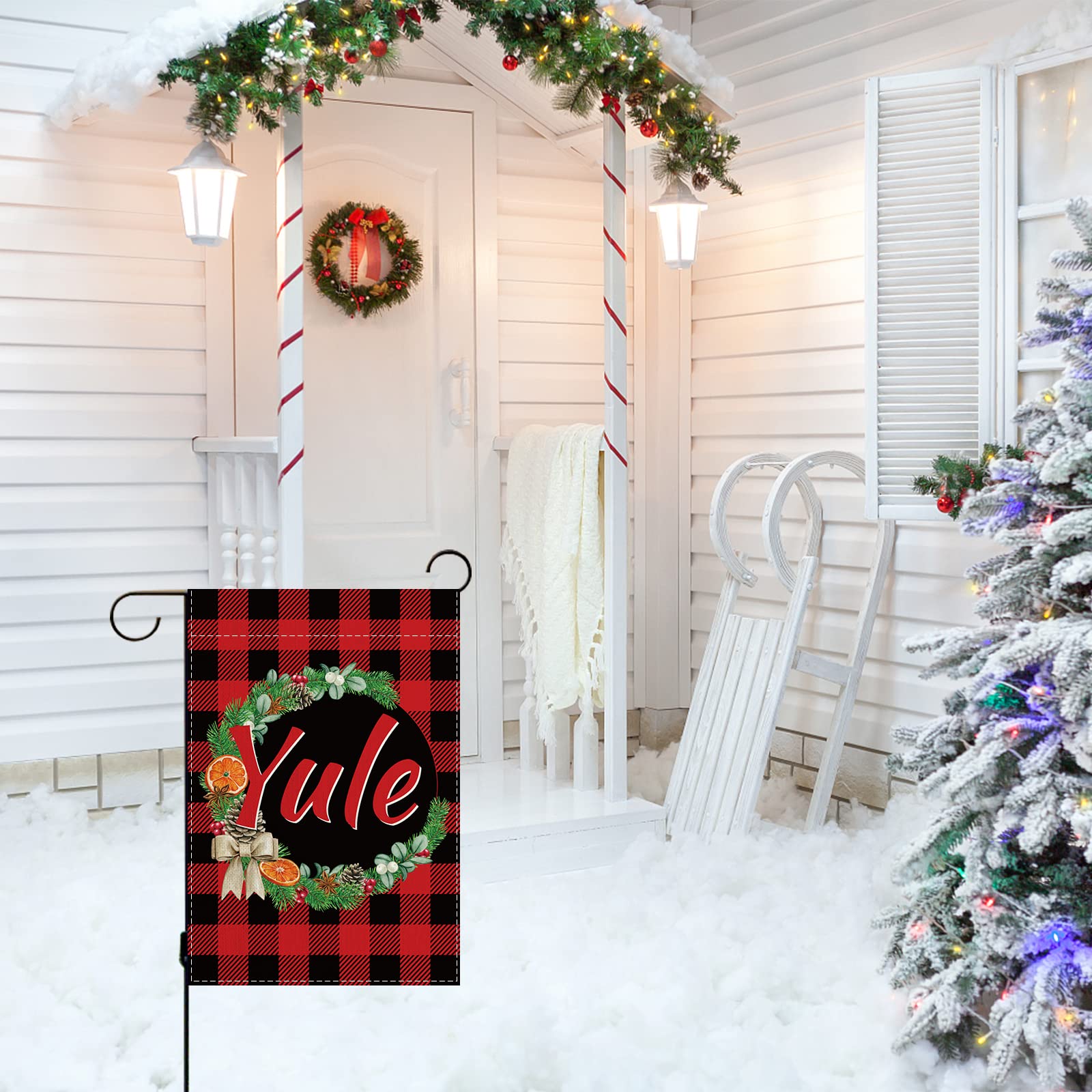 Snapklik.com : Yule Garden Flag 12x18 Double Sided Yule Decorations ...