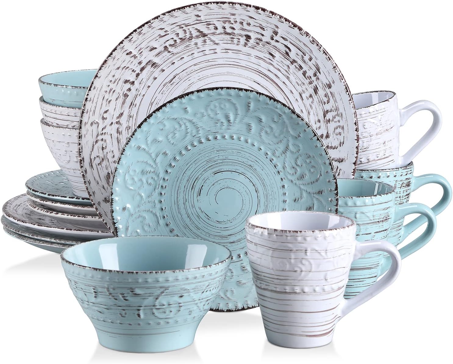 Churchill Blue Willow 12 Piece Dinner Set : Amazon.co.uk: Home & Kitchen