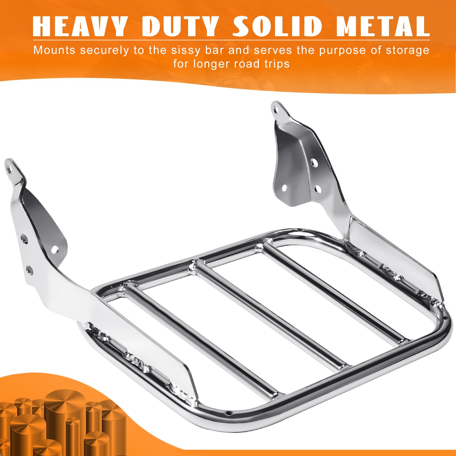 Snapklik.com : Luggage Rack For Softail, Backrest Holdfast Sissy Bar ...