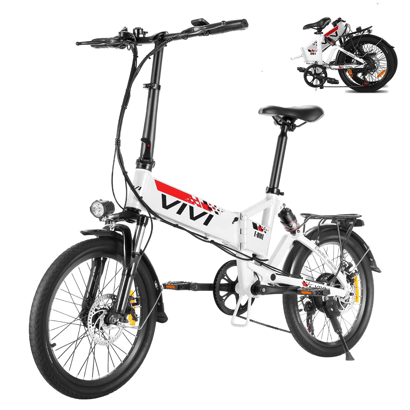 Snapklik.com : Vivi Electric Bike For Adults 26/20 Ebike, 500W Folding ...
