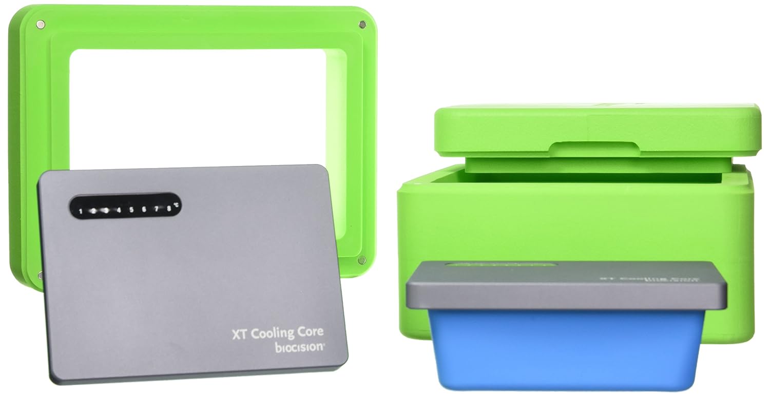 Biocision BCS-503G CoolBox 2XT All-Day Cooling and Freezing Workstation, Double Capacity, Green ...