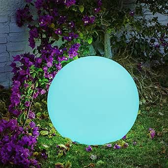 COPU 20-Inch LED Dimmable Light Ball, RGB 16 Color Changing Sphere Lamp ...