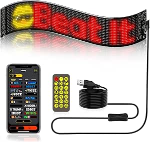 Amazon.com: Scrolling Advertising LED Signs, 24''x5'' Flexible USB 5V ...