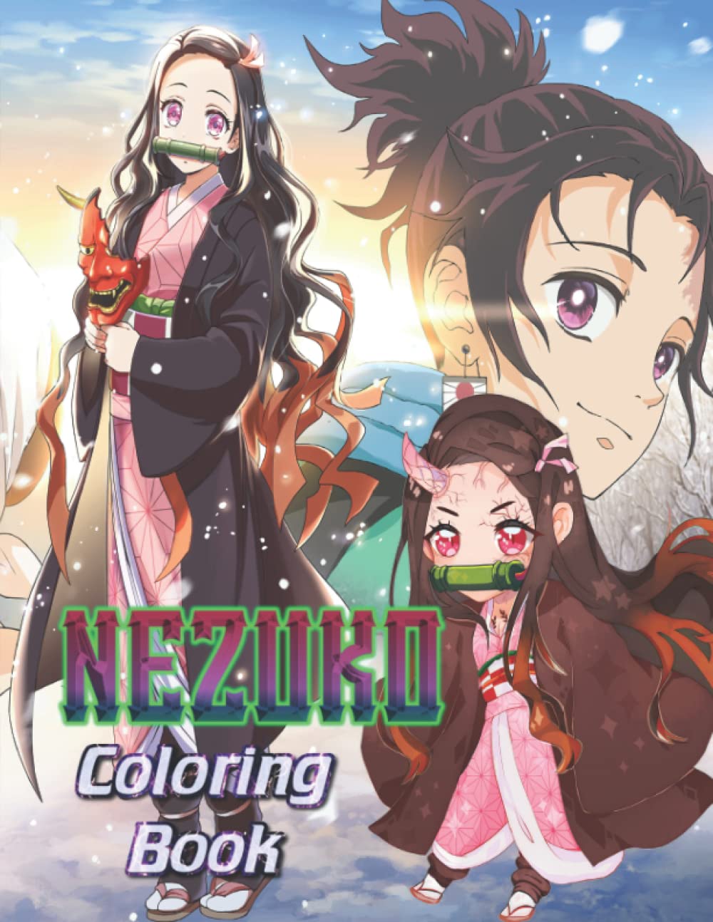 Buy Nézuko Coloring Book: 60 Easy and Fun Coloring Pages for Kids ...