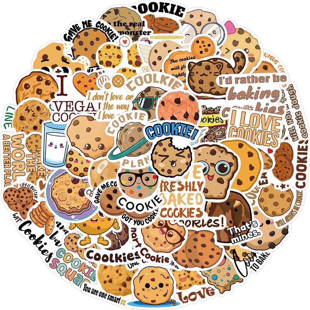 Amazon.com: Cookie Stickers 50 Sheets of Cute Aesthetic Snack Cookies ...