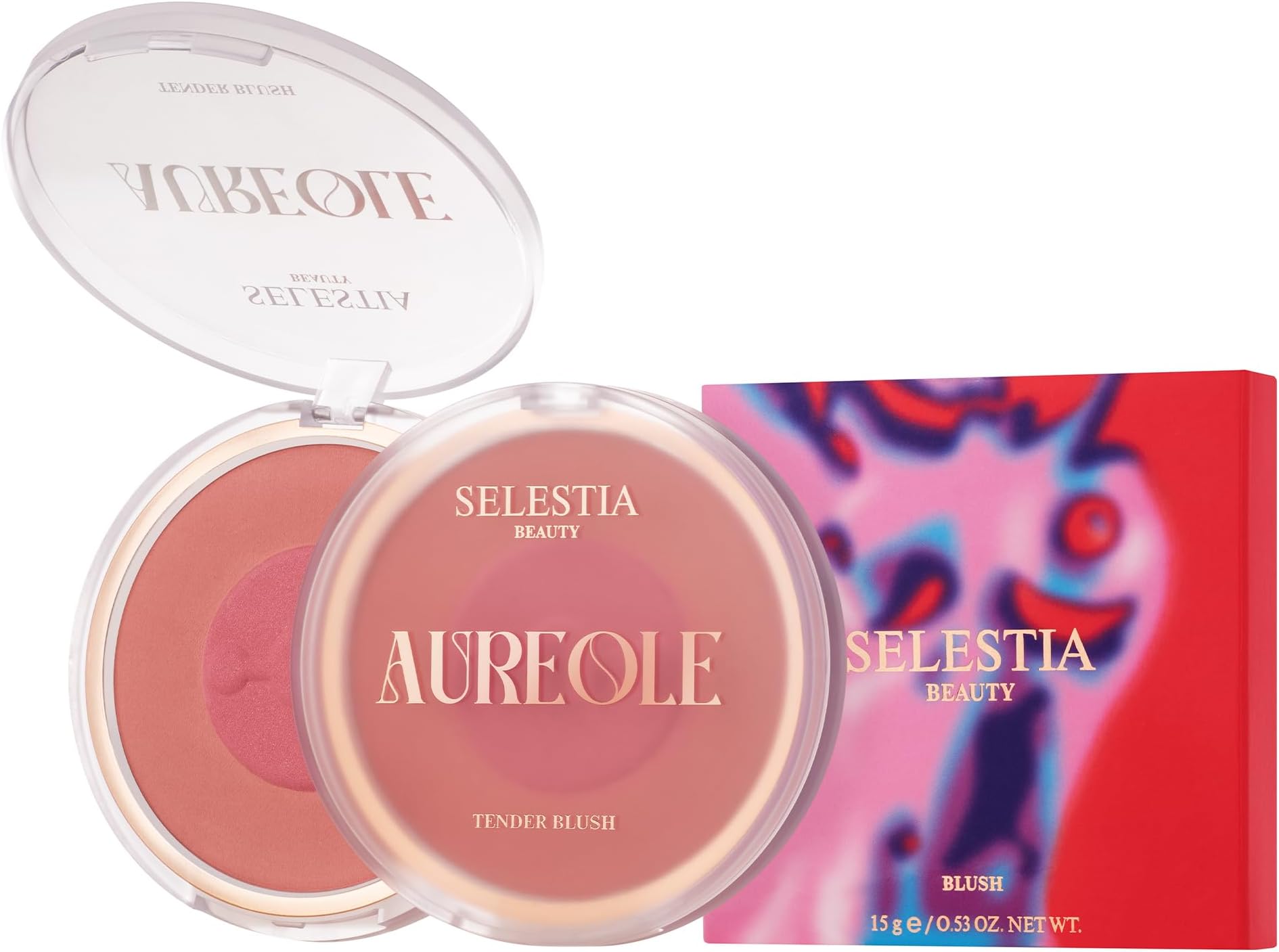 Amazon.com : SELESTIA BEAUTY Powder Blush for Cheeks – Duo Aureole ...