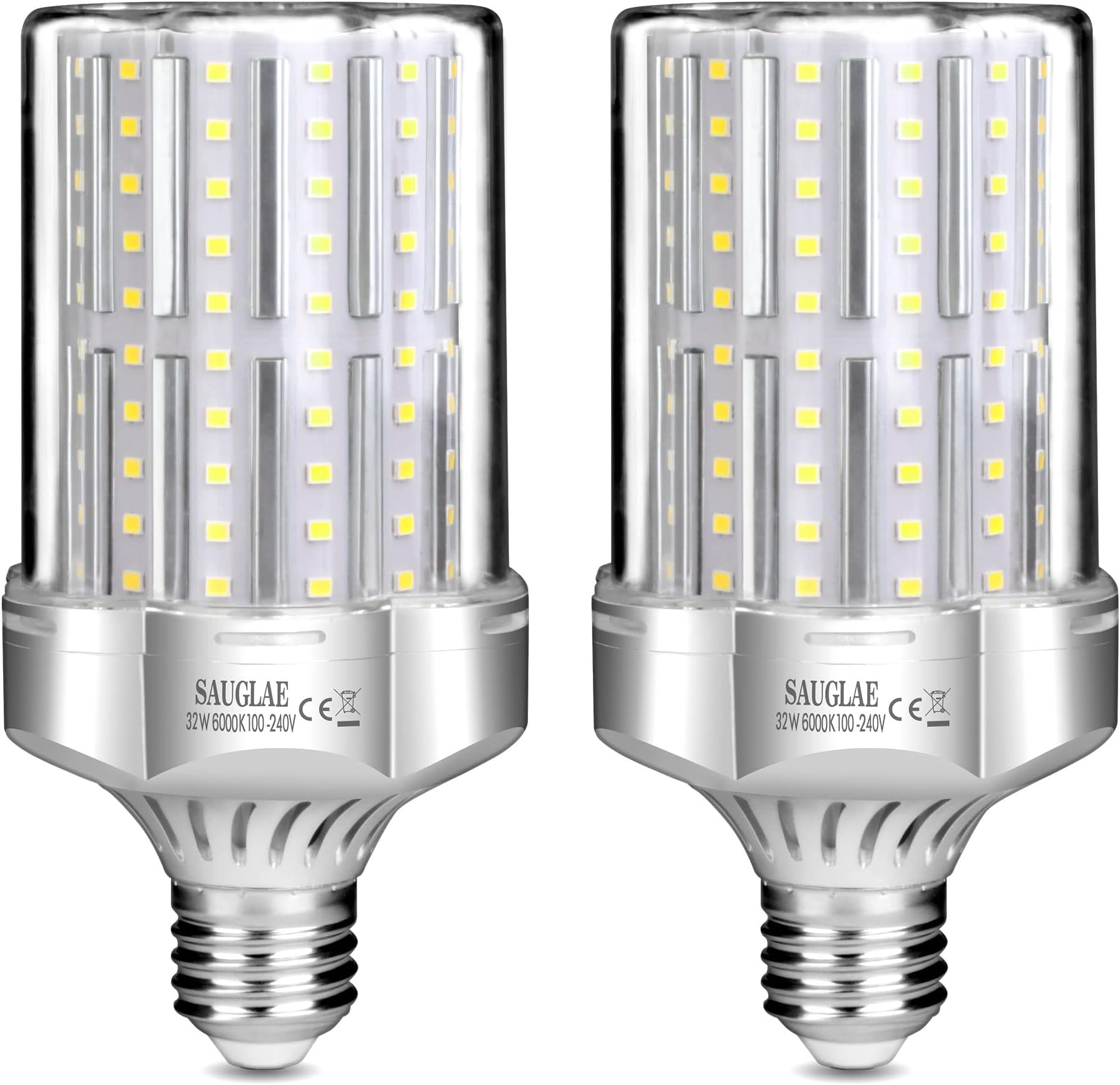 SAUGLAE 32W LED Light Bulbs, 260W Incandescent Bulbs Equivalent, E27 ...