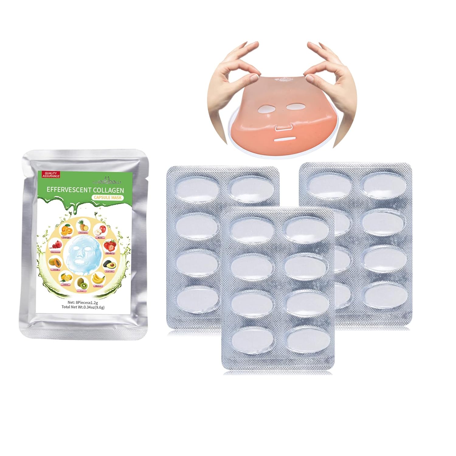 Amazon.com : wodabow 32Pcs Collagen Capsule Mask for Face Mask Machine ...
