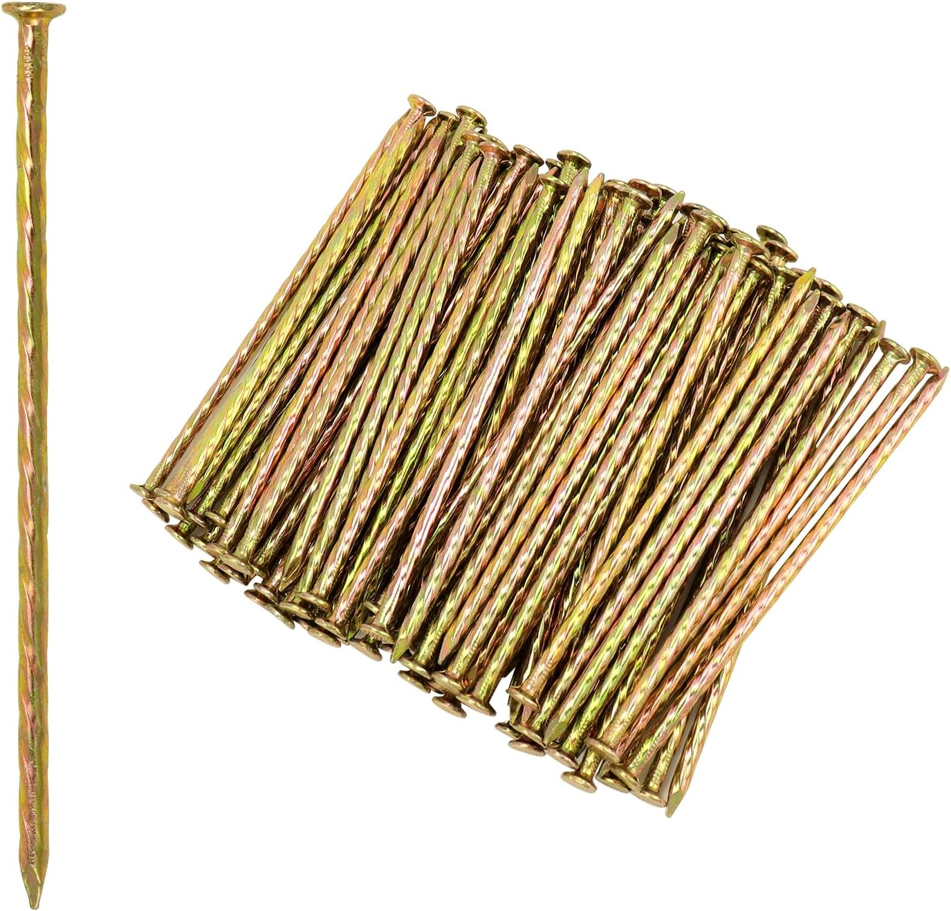 Amazon.com : QWORK Spiral Landscape Spikes, Artificial Turf Stakes ...