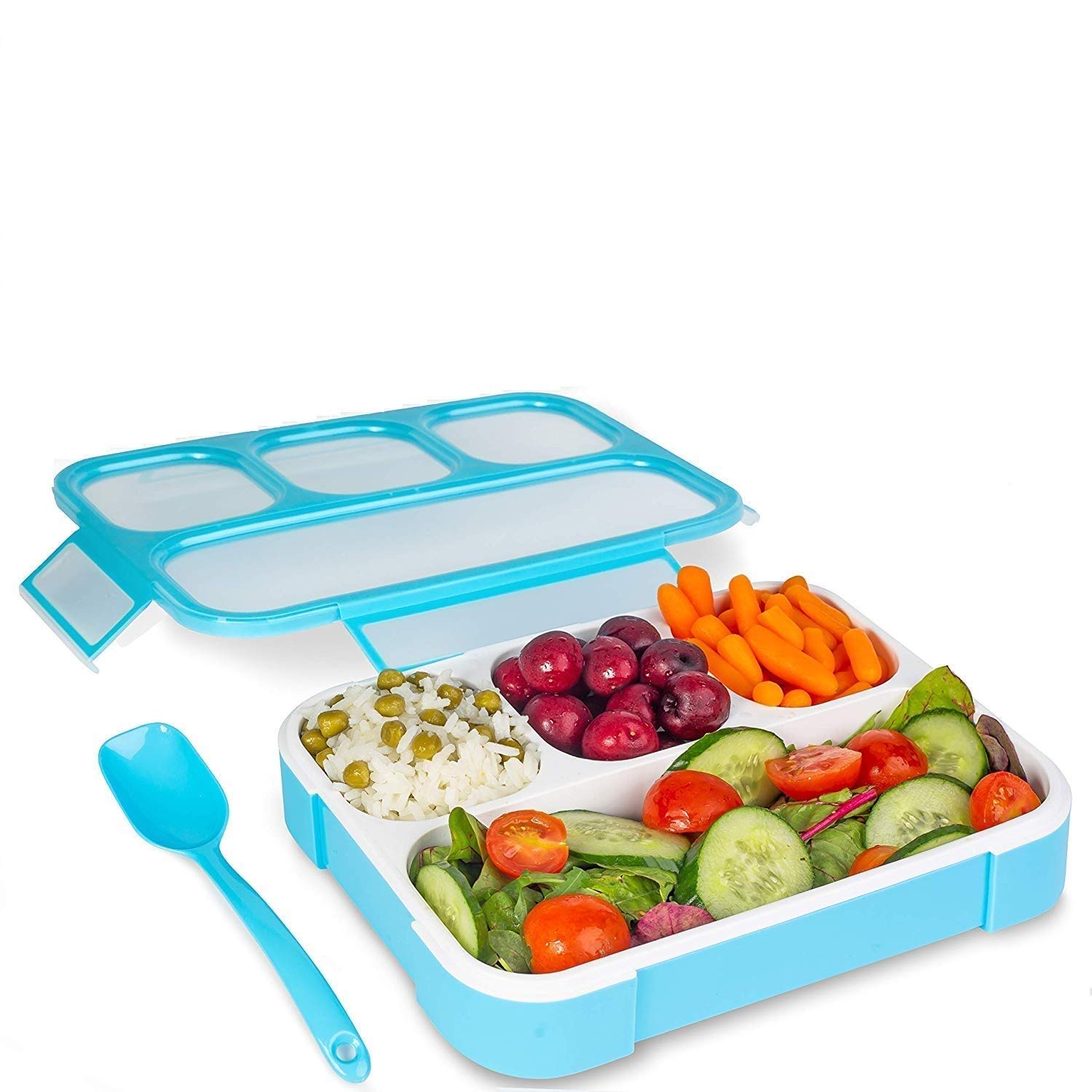 Buy TOUA 4 Grid Plastic Lunch Boxes for Kids Student School Lunch Box ...