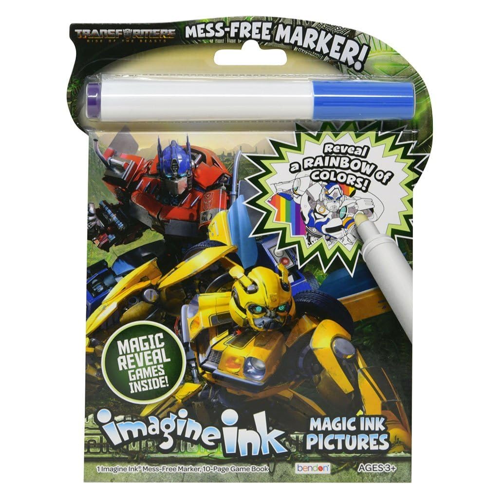 Snapklik.com : Transformers Imagine Ink Magic Ink Pictures Activity Book