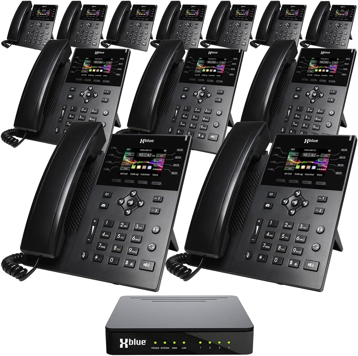 Amazon.com : XBLUE QB1 System Bundle with 12 IP8g IP Phones Including ...