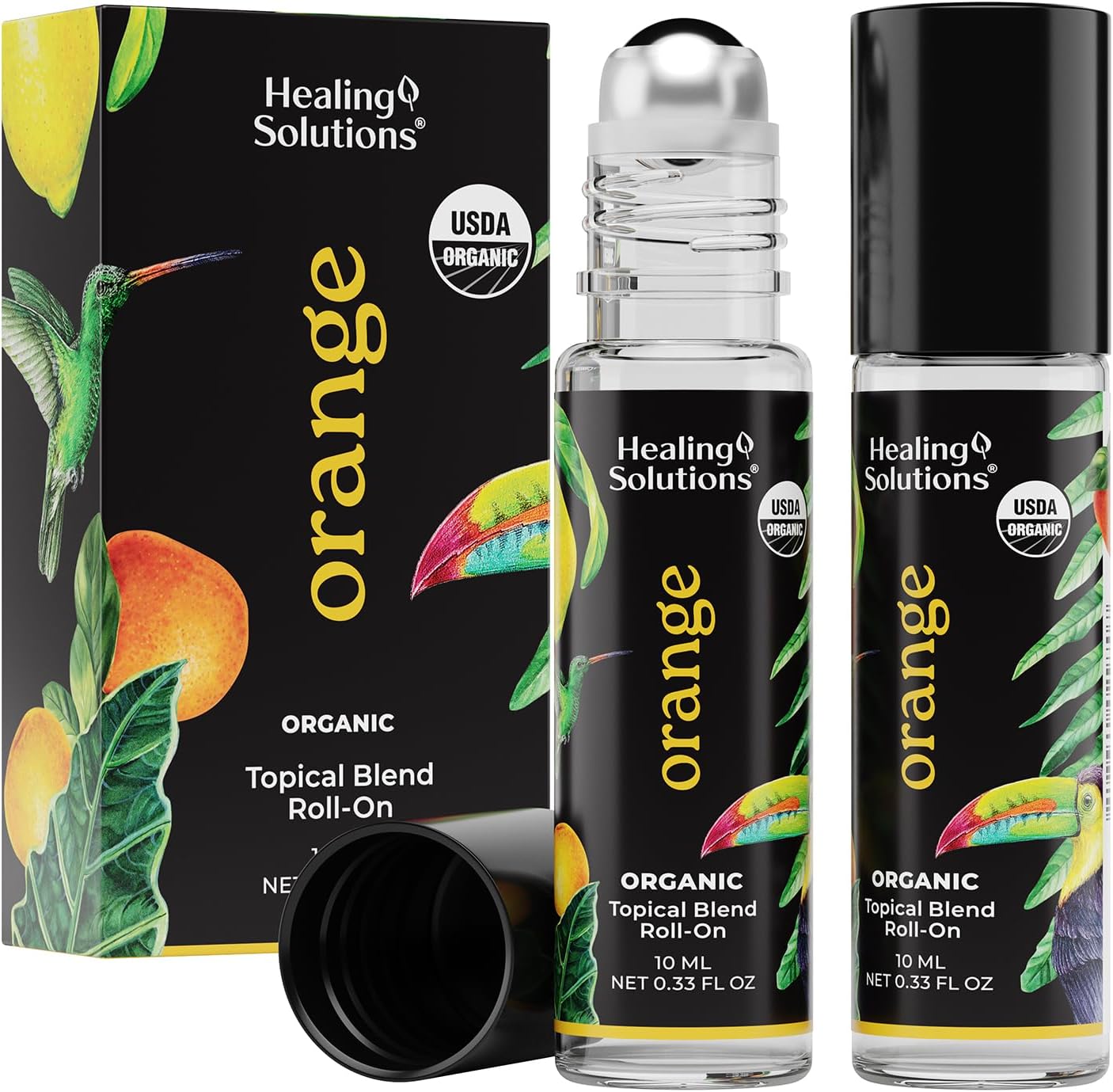 Amazon.com: Healing Solutions (2 Pack) Sweet Orange Essential Oil Roll ...