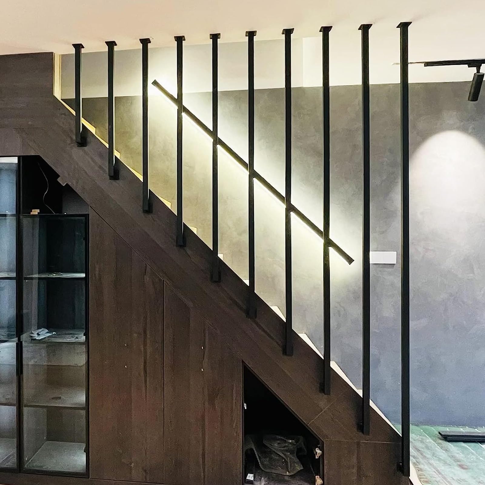 Amazon.com: Stair Railing, Ceiling Mounted Staircase Handrail, 30-150cm ...