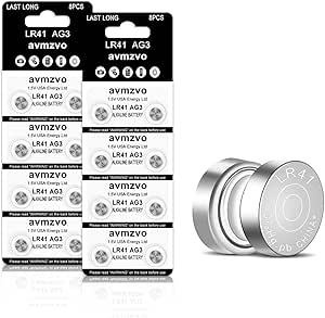 LR41 Button Cell Batteries LR 41 Battery AG3 Button Cells (Pack of 16) No Mercury, 1.5 V, 392 ...