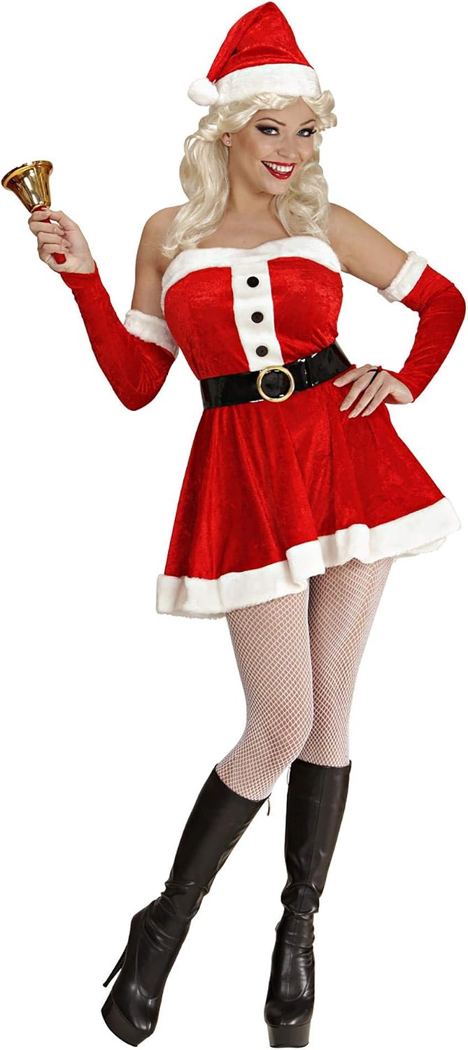 Ladies Plush Miss Santa Costume Medium UK 10-12 for Christmas Panto ...