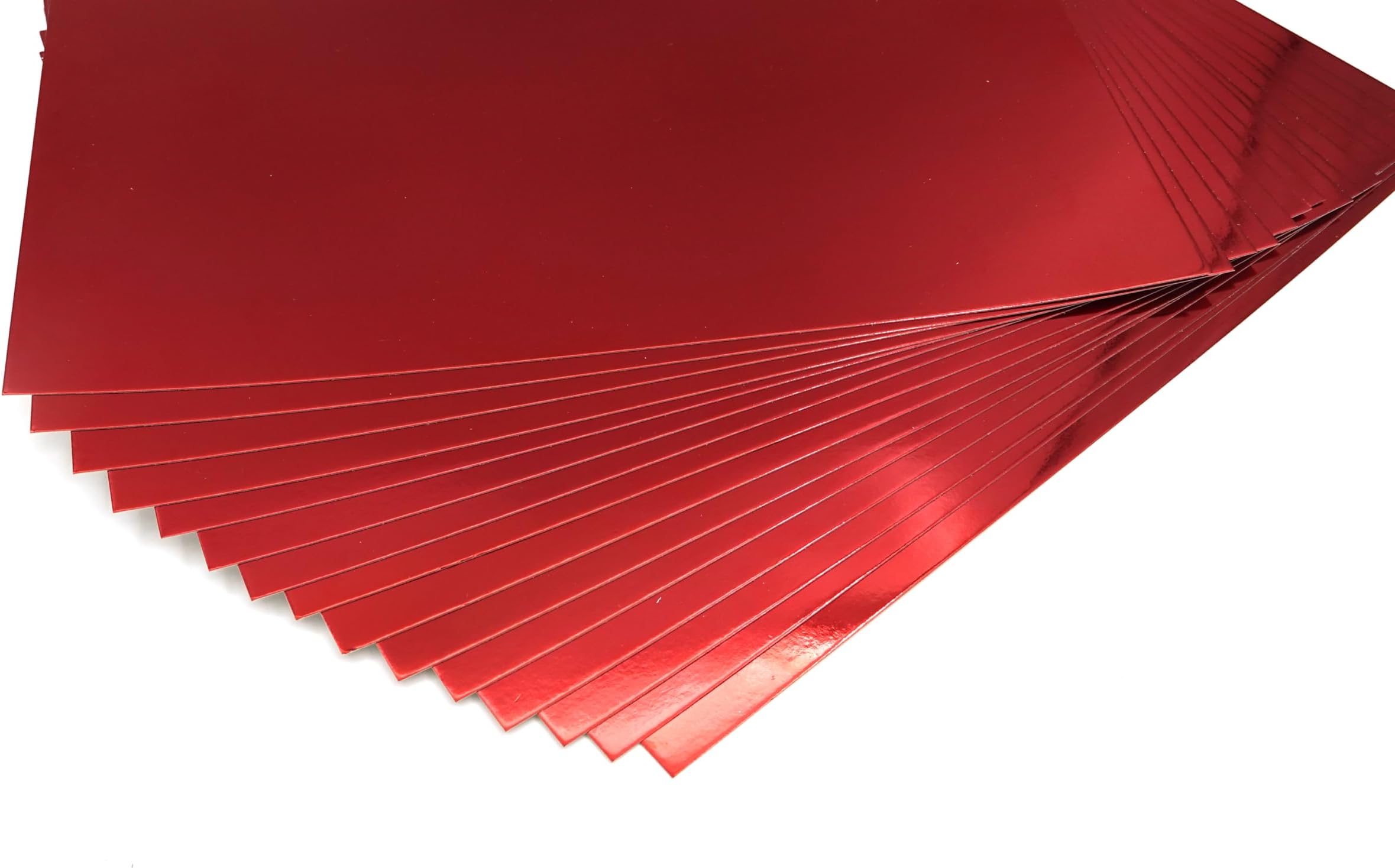 Amazon.com : PATIKIL 11"x8.5" Metallic Mirror Board Sheets, 24 Pack Red ...