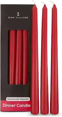 Taper Candles Long Burning - Long Candles Pack of 10 Tall Dinner ...