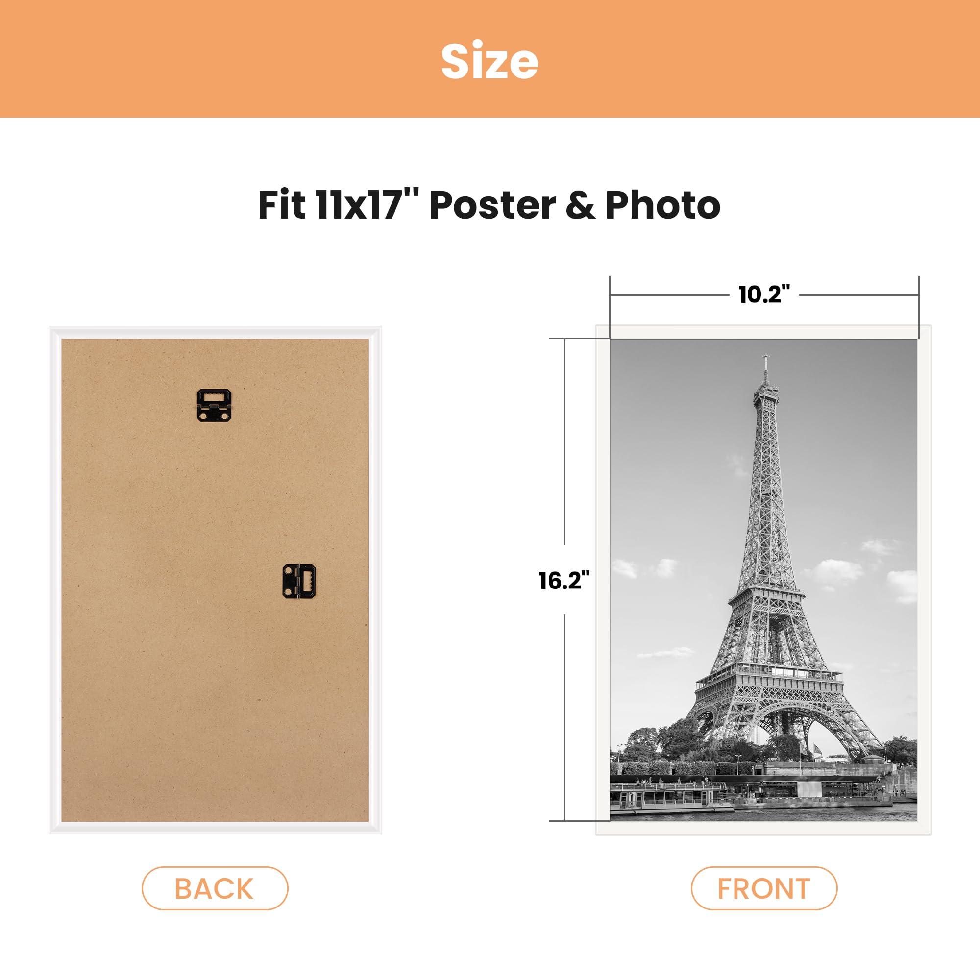Snapklik.com : Upsimples 11x17 Frame White 3 Pack, Poster Frames 11 X ...