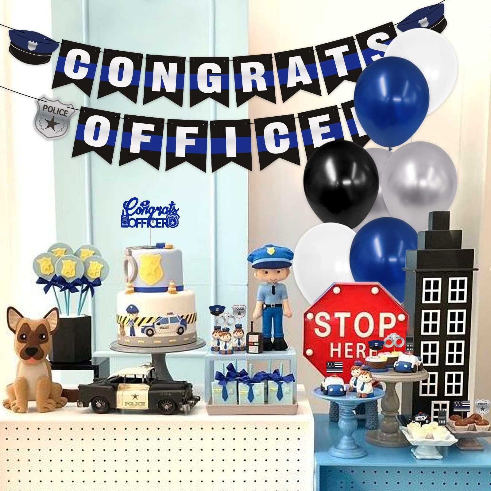 Snapklik.com : Congrats Officer Party Decoration Set Police Graduation ...