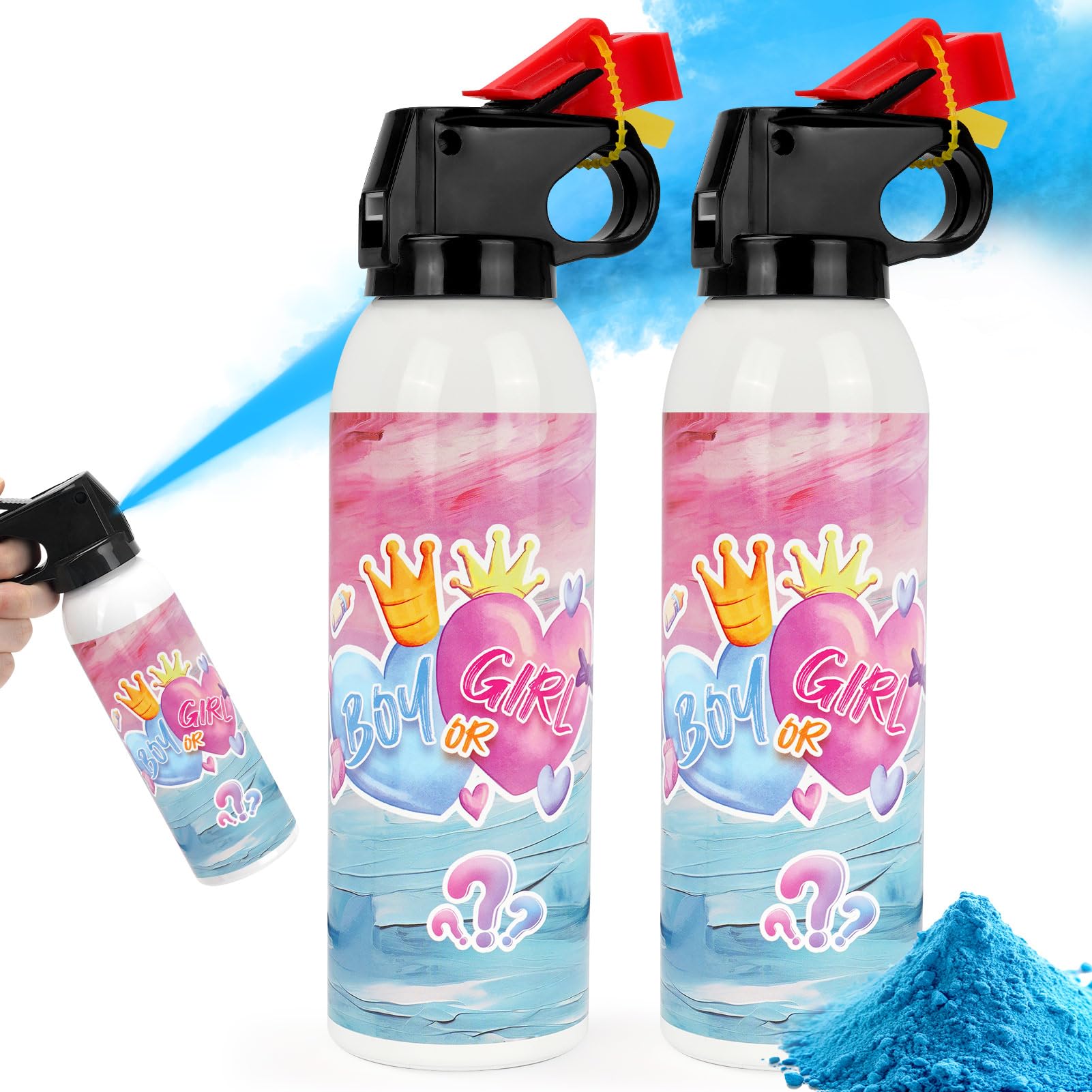 Amazon.com: Gender Reveal Fire Extinguisher, 2 Pack Gender Reveal Ideas ...