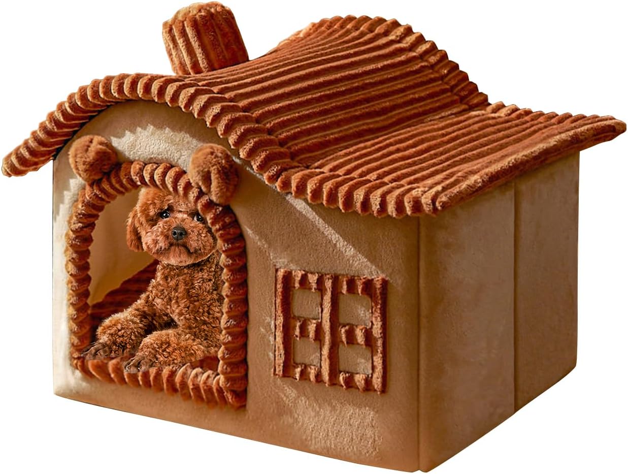 Amazon.com : BOSERMEN Cat House, Cartoon Cute Chimney Cat House, Cute ...