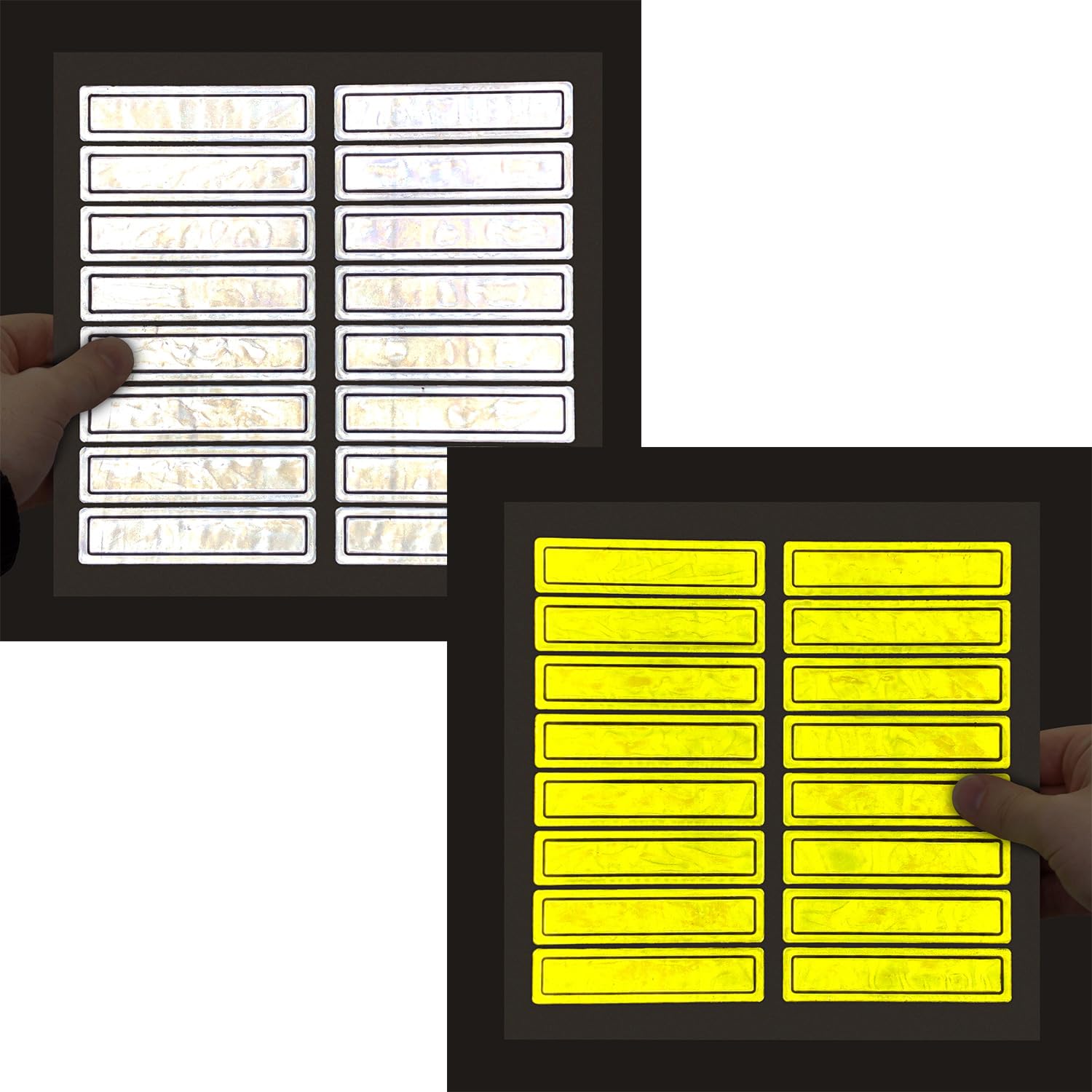 SmartSign Hard Hat Stickers Retro Reflective Helmet Strips 1" x 4 ...