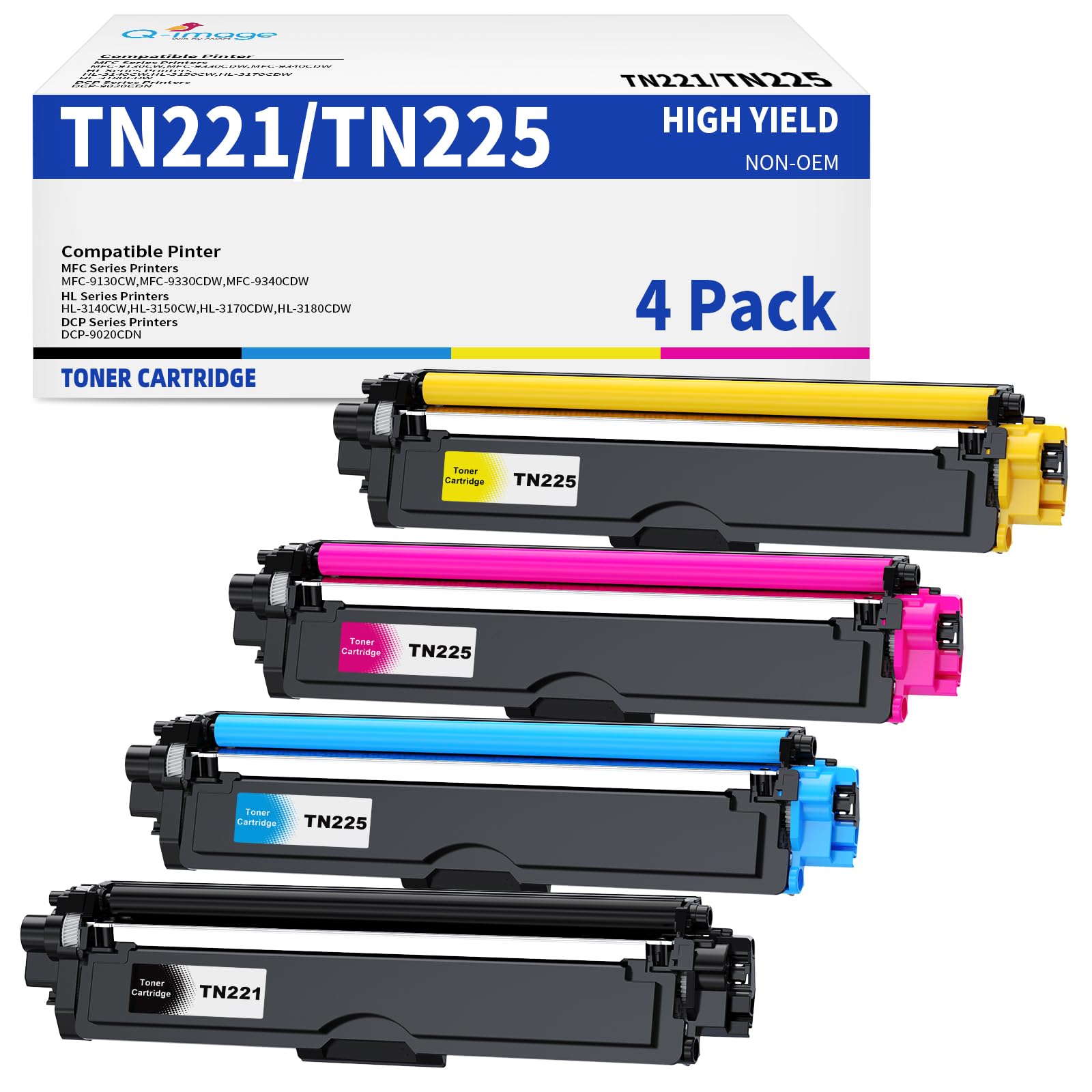 TN221 TN225 Compatible Toner Cartridge Replacement for Brother TN221 ...