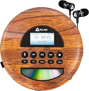 KLIM Nomad Wood - Portable CD Player Walkman + Long-Lasting Battery ...