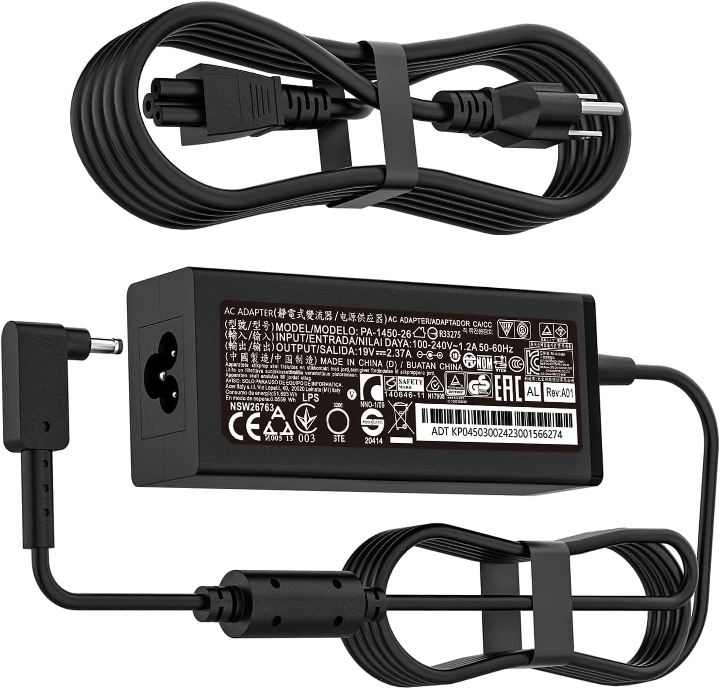 Amazon.com: 45W 3.0 * 1.1mm Small Pin Charger Fit for Acer ADP-45FE F ...