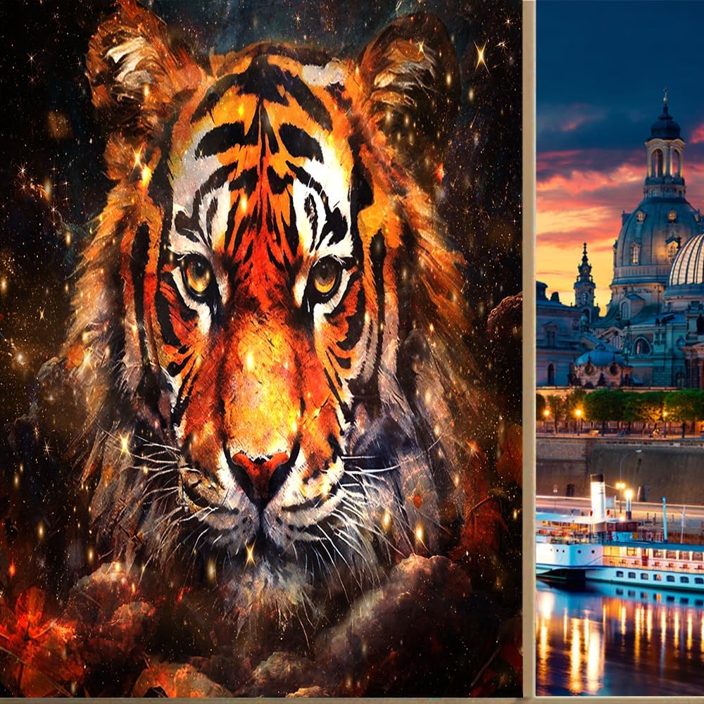 Amazon.com: Brebasf Cool Forest Wildlife Tiger Privacy Blackout Window ...