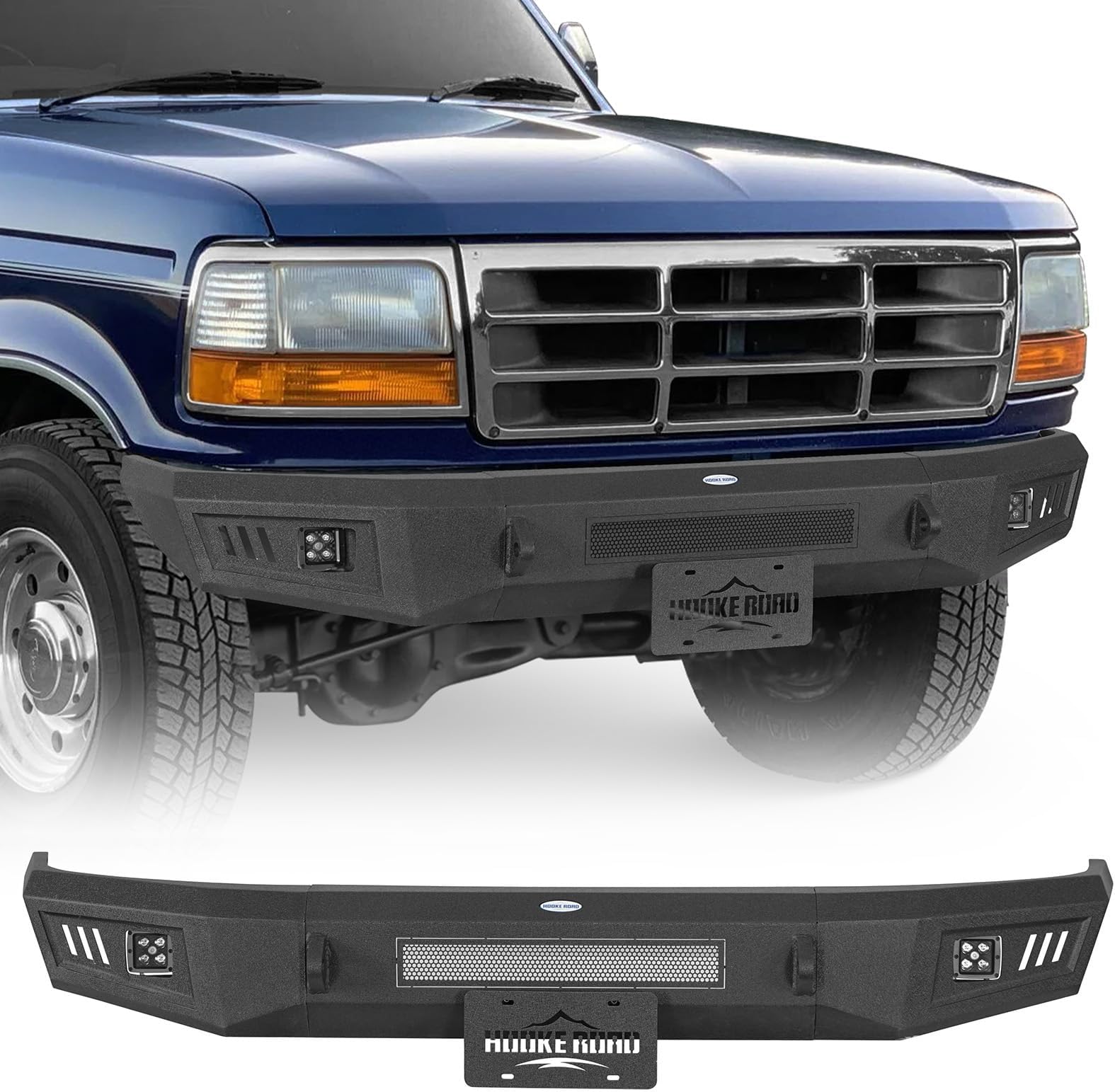 Amazon.com: Hooke Road F150 Front Bumper for 1992-1996 Ford F150 F250 ...
