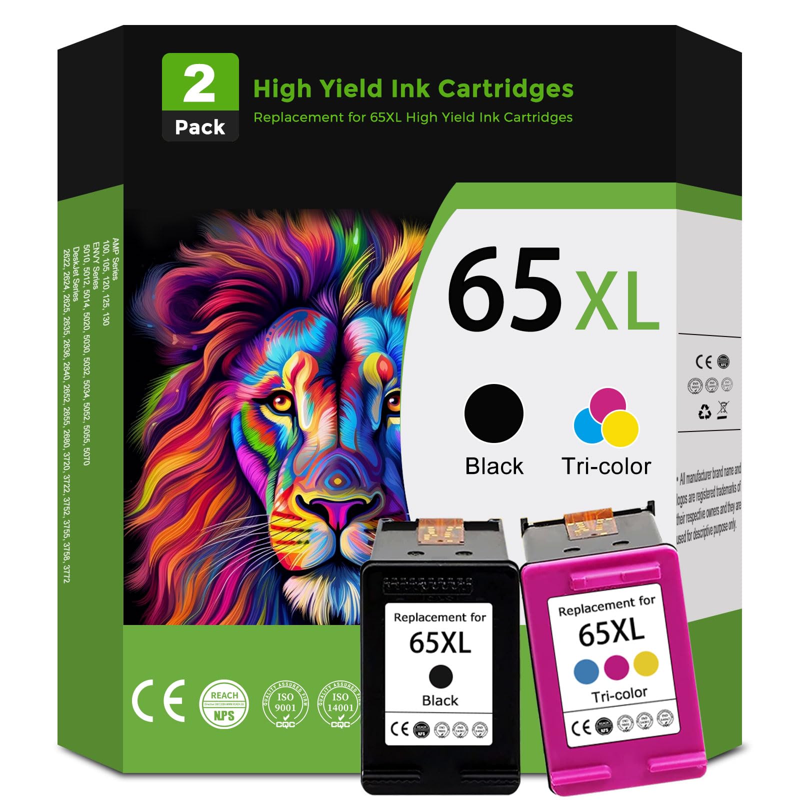 Amazon.com: 65XL 65 Black Color Remanufactured Ink Cartridge ...