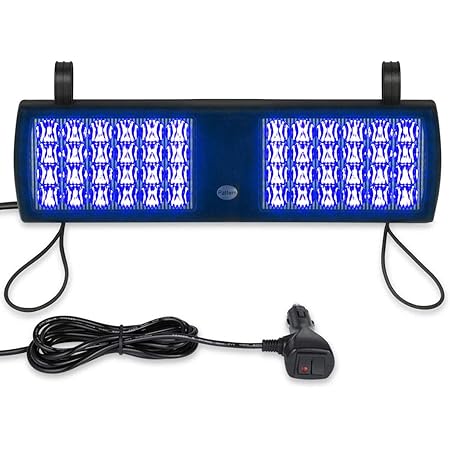 Amazon.com: Xprite White Red Visor Strobe Flashing Lights Sunshield ...