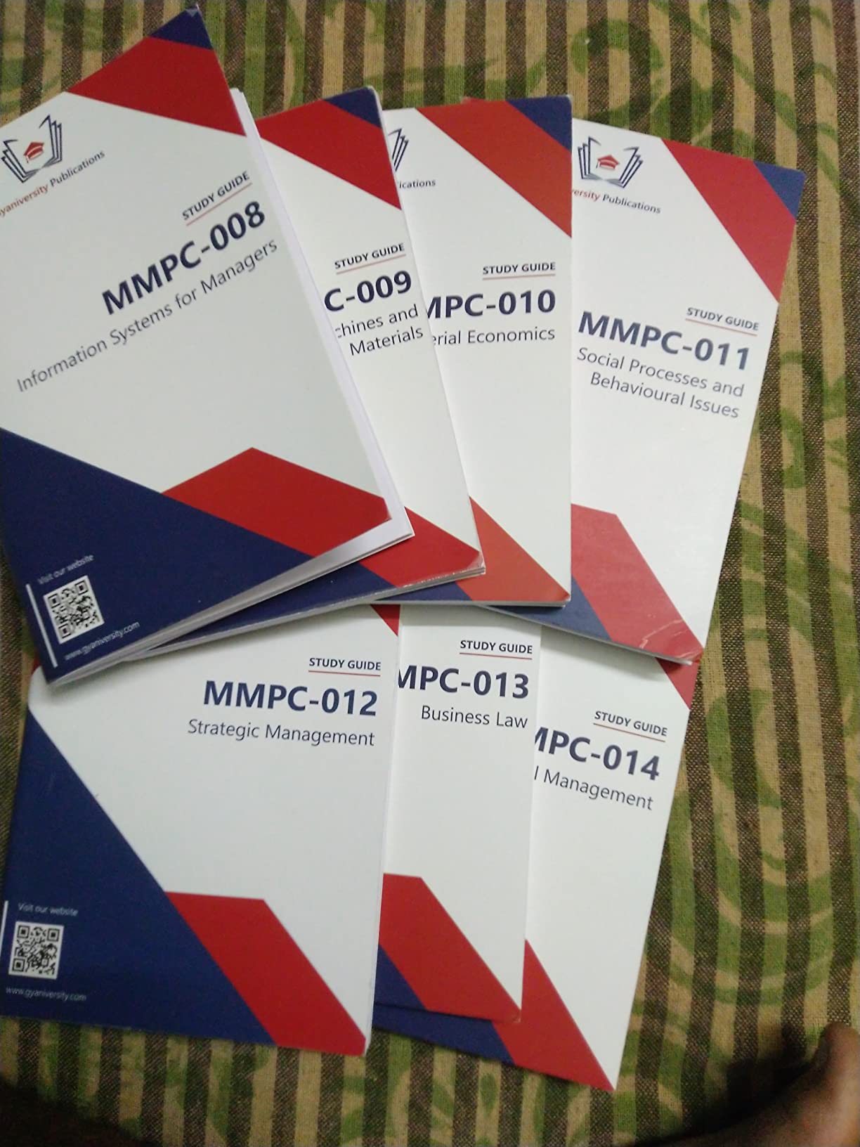 MBA 2nd Semester IGNOU Study Guides Combo (Set of 7 books including MMPC-008, MMPC-009, MMPC-010 ...