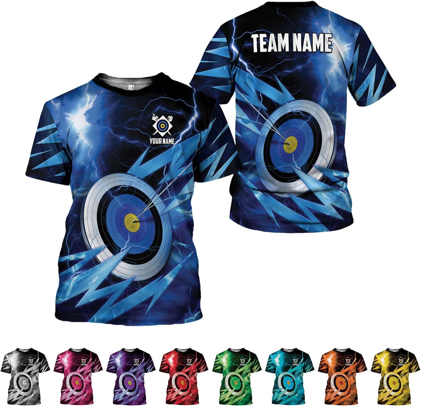 Amazon.com: Custom Archery T-Shirt Bow and Arrow Personalized 3D Shirts ...