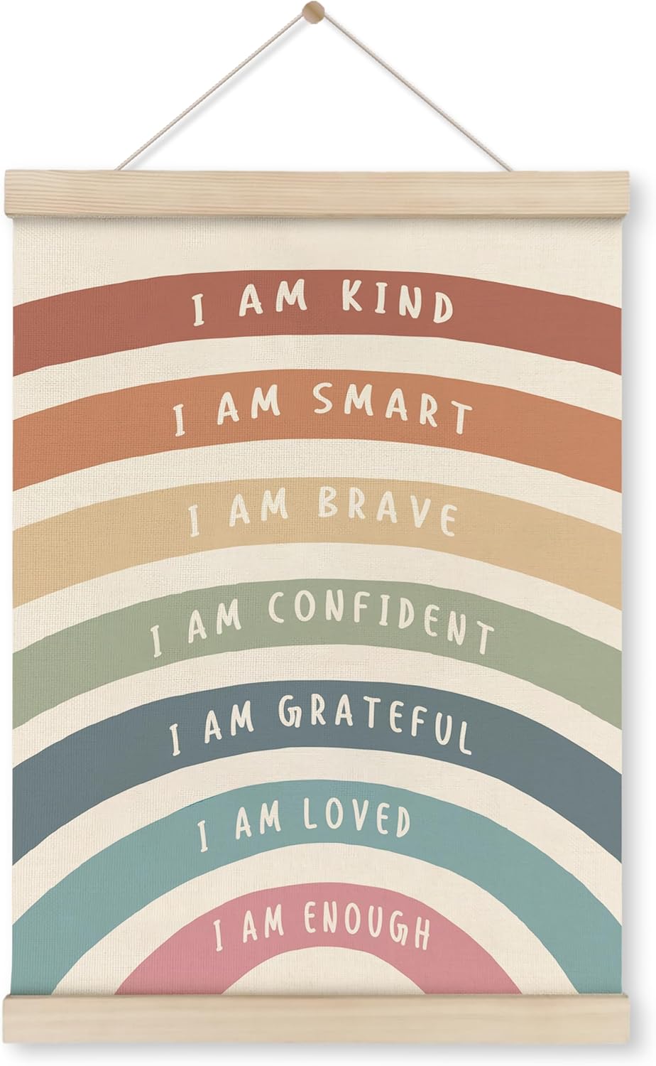 Amazon.com: HRQKO I Am Kind Smart Inspirational Poster Hanger Frame ...