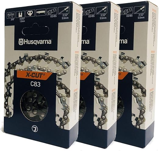 Amazon.com: Husqvarna 585550084 24" C83 X-Cut 24" Chain 3/8" .050" 84 ...