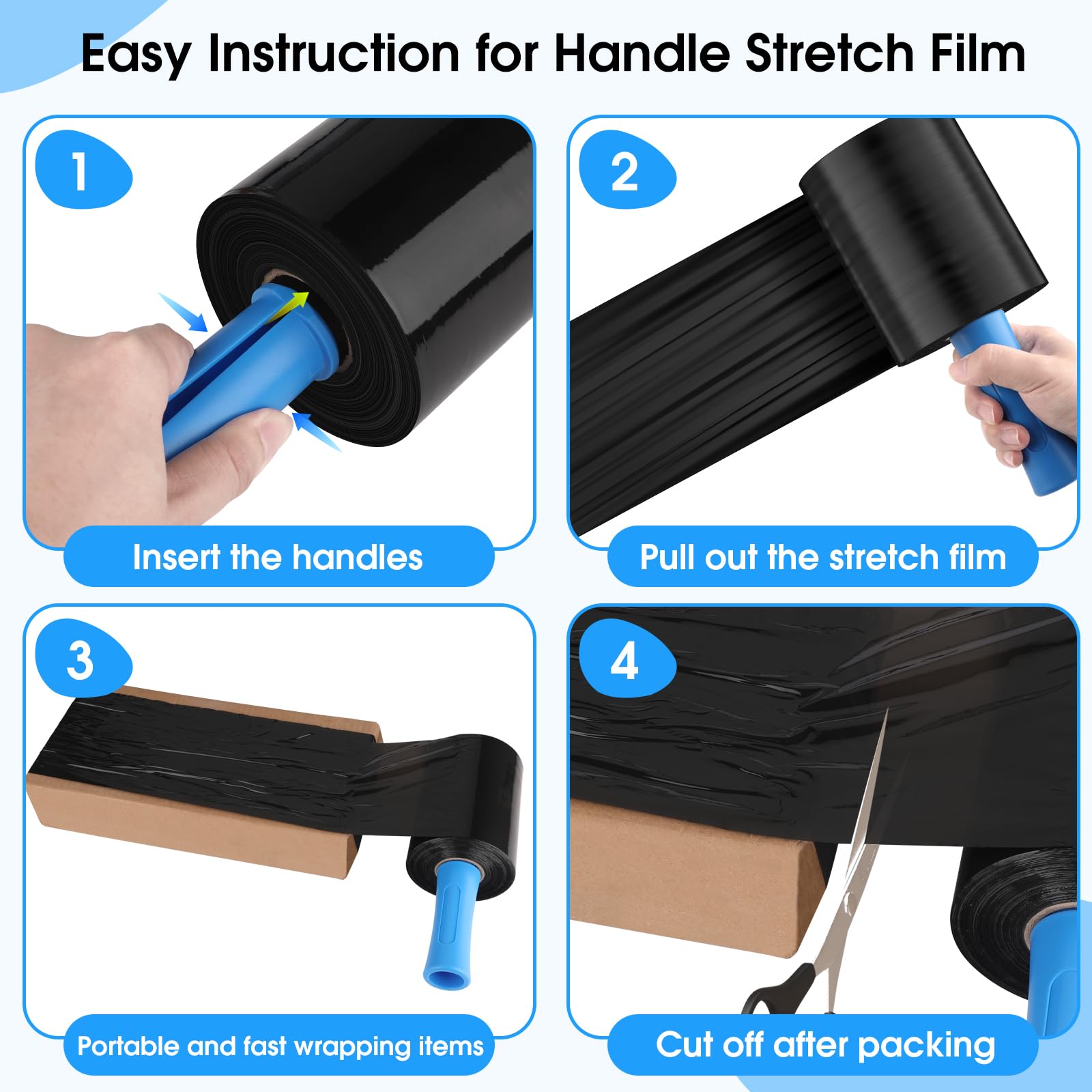 Stretch Tite Plastic Wrap Stretch Wrap Film With Handle Buy PSBM Purple ...