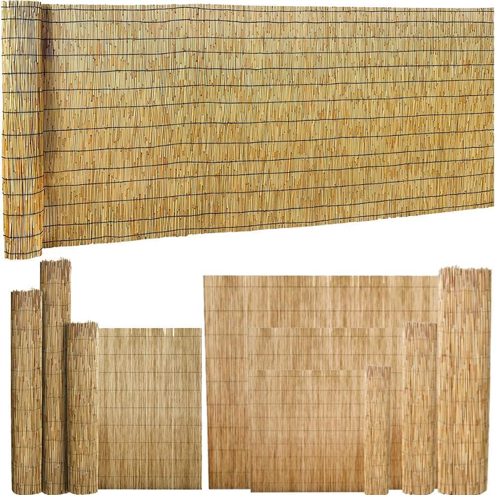Nifty Natural Peeled Reed Fence – Hand Woven Screening Roll Fence ...