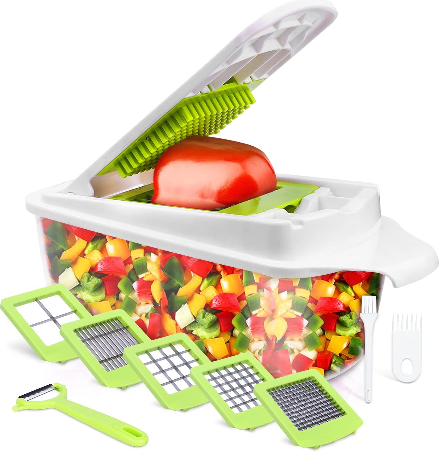 Amazon.com: Genius Nicer Dicer Speed Vegetable Slicer with 3 Inserts ...