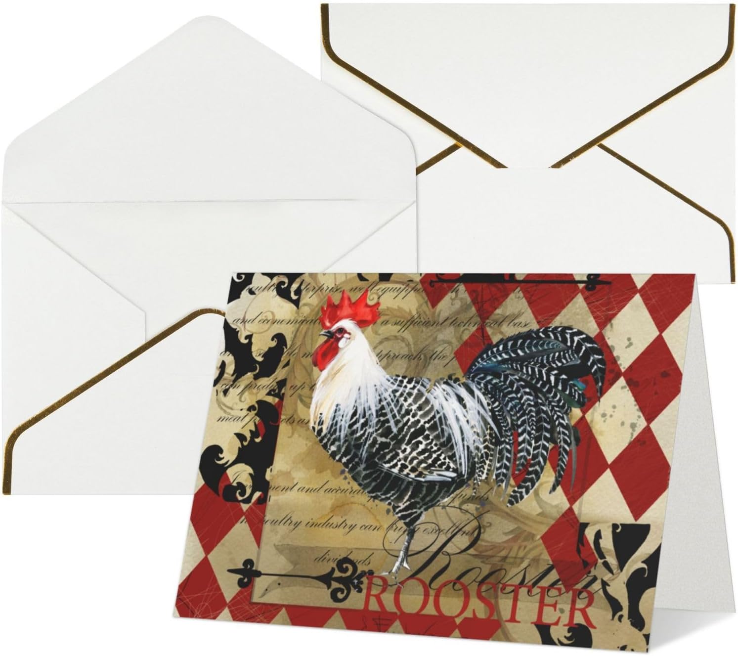 Amazon.com : Aimeryup Chicken Rooster Thank You Cards With Envelopes ...
