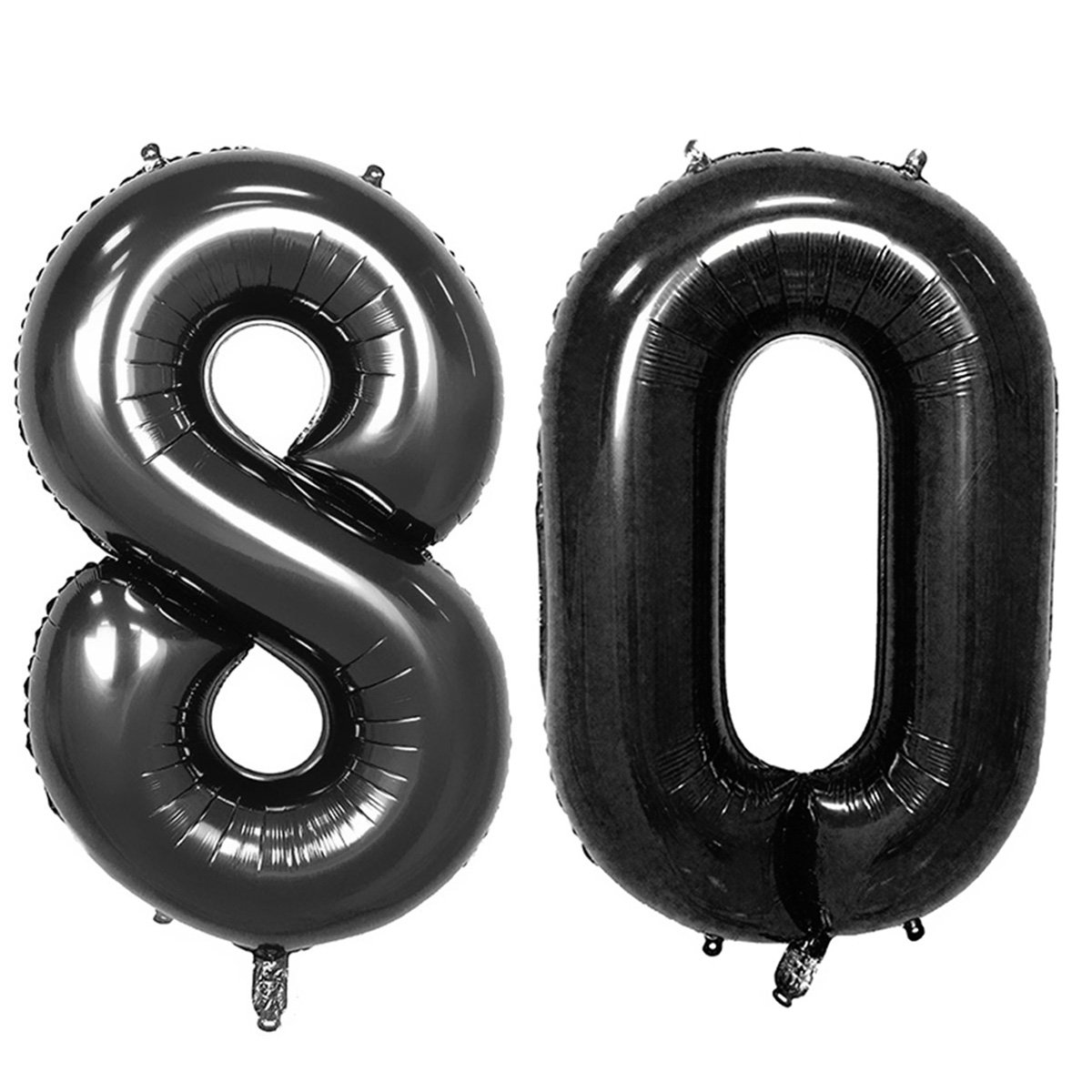 Amazon.com: 40inch Black Foil 80 Helium Jumbo Digital Number Balloons ...