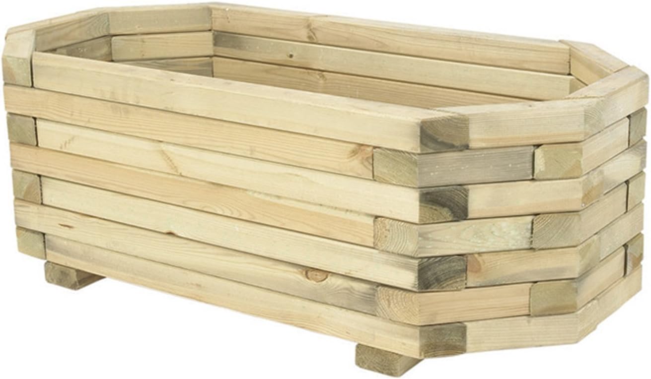 Leisure Traders Versatile Eight Sided (1m x 0.5m) Chunky Wooden Timber ...