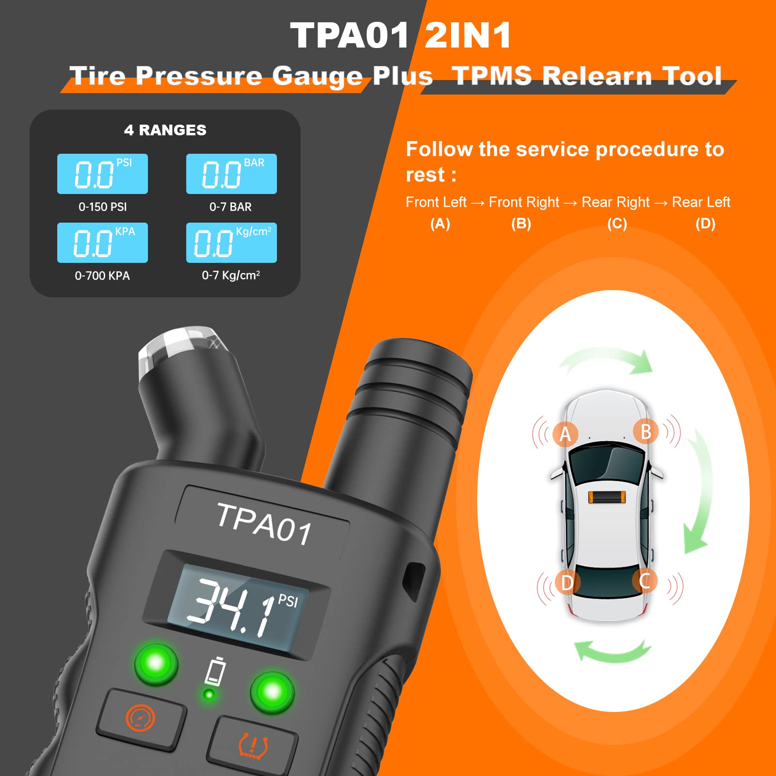 Snapklik.com : VXDAS 2IN1 TPMS Relearn Tool Super TPA01 Plus 150 PSI ...